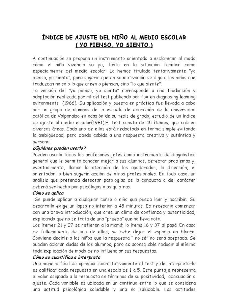 Yo Pienso Yo Siento | PDF | Sicología
