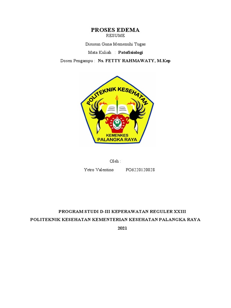 Proses Edema | PDF | Pengembangan Diri | Kesehatan Holistik