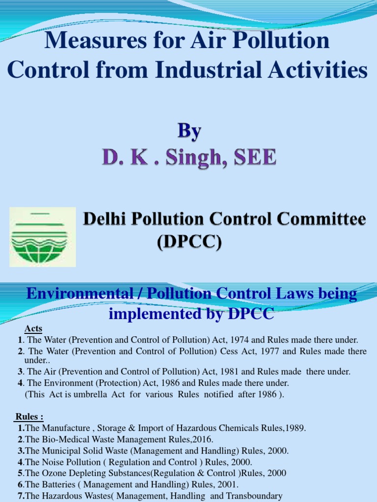 Delhi Industrial Air Pollution Control | PDF | Waste | Air Pollution