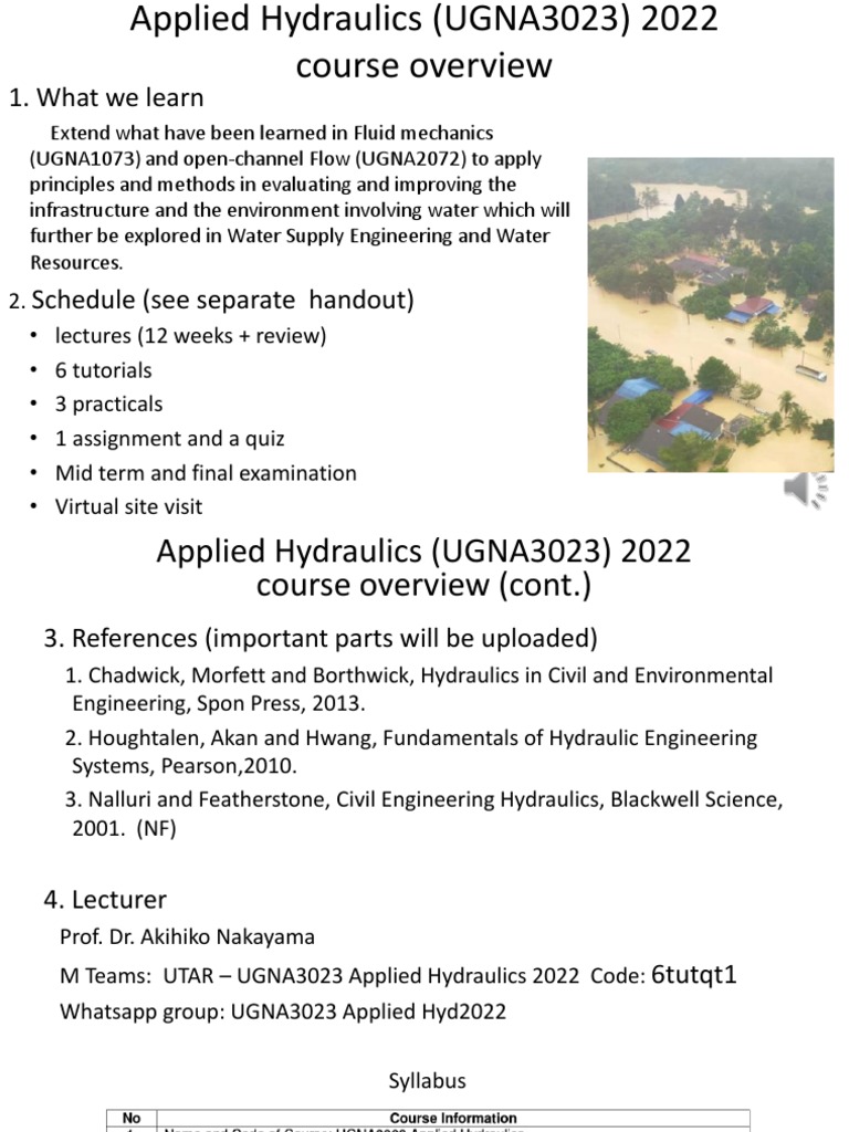 Applying Hydraulic Principles: An Overview of the Applied Hydraulics ...