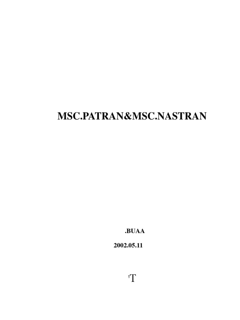 MSC PATRAN从入门到精通 | PDF