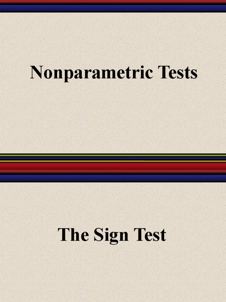 Sign Test for Population Median Analysis | PDF | Statistical Hypothesis ...