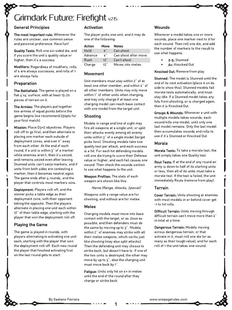 GFF - Core Rules v2.15 | PDF | Reconnaissance | Military
