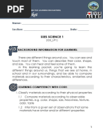 Grade 1 Sses Assessment Reviewer | PDF