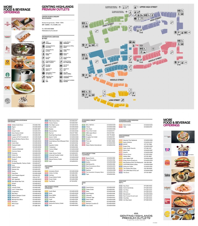 Genting Highland Premium Outlets Center Map | PDF