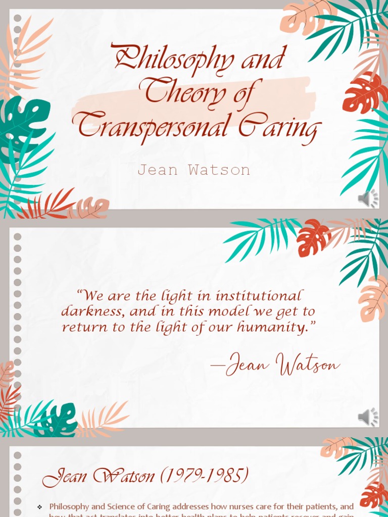 Week 5 Watson S Theory | PDF | Nursing | Transpersonal Psychology