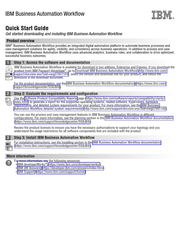 Quick Start Guide: IBM Business Automation Workflow | Download Free PDF ...
