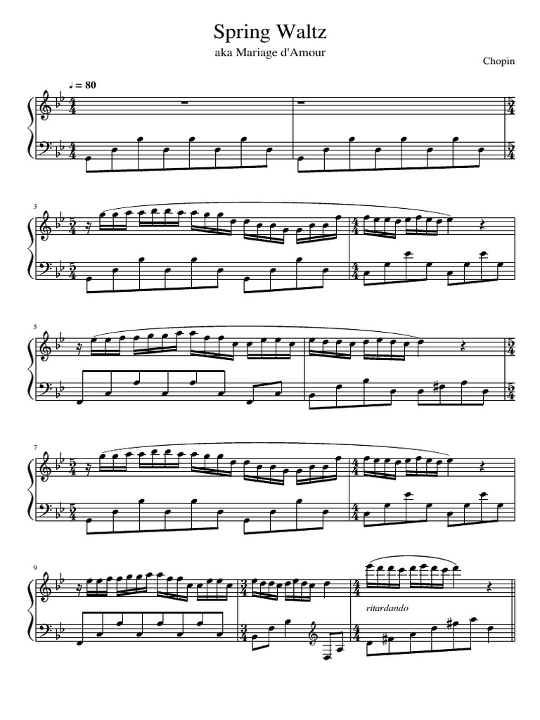 Chopin's Mariage d'Amour Sheet Music | PDF | Musicology | Performing Arts