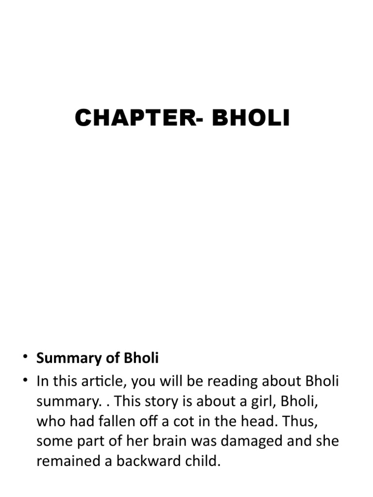 Chapter - Bholi | PDF