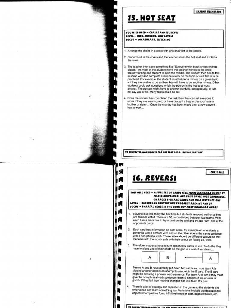 Games and Activities Part II | PDF