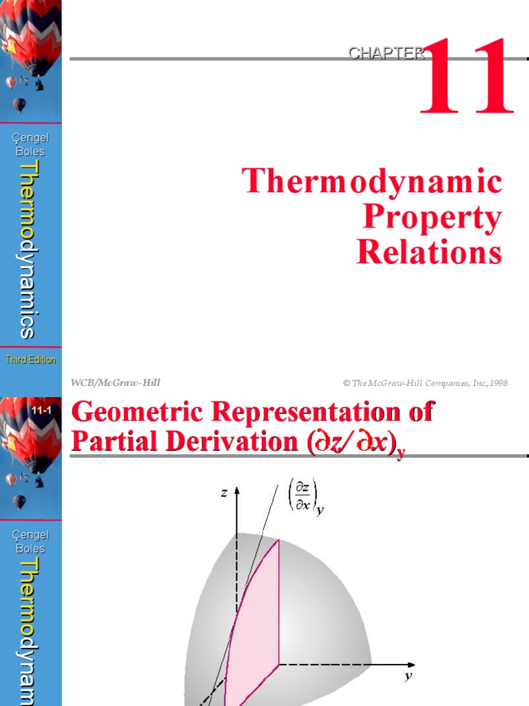 Thermodynamic Property Relations: Çengel Boles | PDF | Enthalpy | Entropy