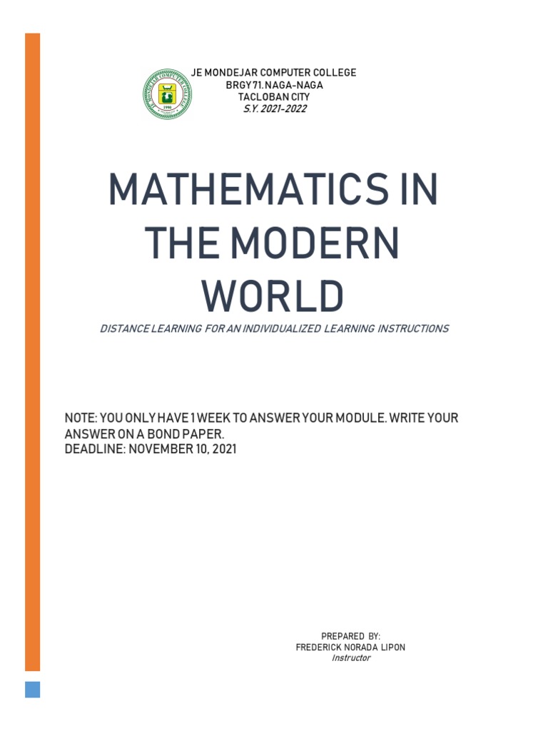 Module 4 Mathematics in The Modern World | Download Free PDF | Sequence ...