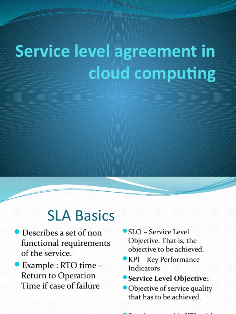 Service Level Agreement in Cloud Computing | PDF | Cloud Computing ...