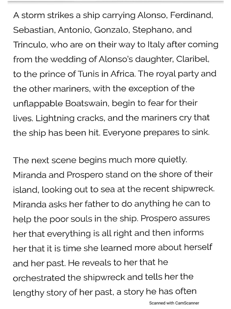 Tempest Summary | PDF