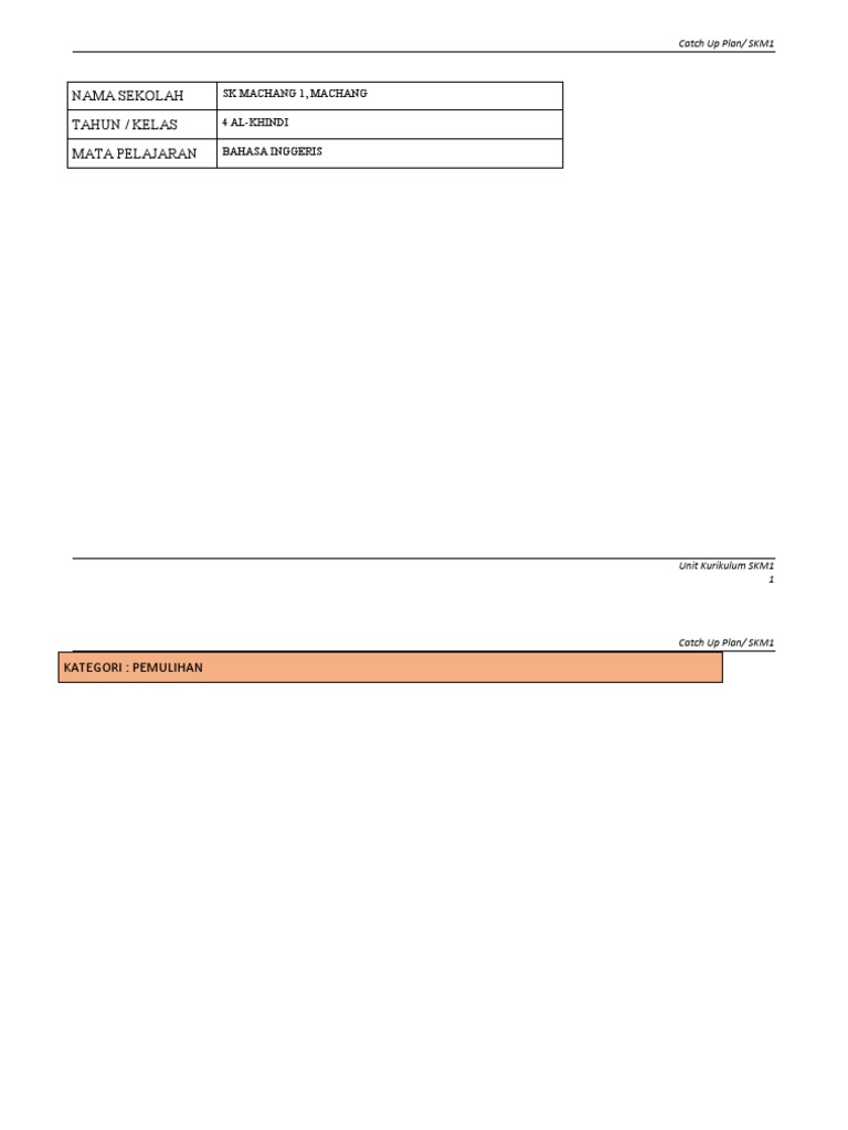BORANG TP Year 4 | PDF
