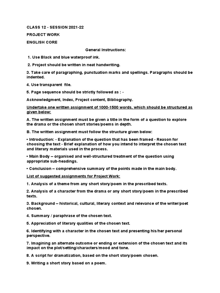 Class 12 Project Pdf 5433