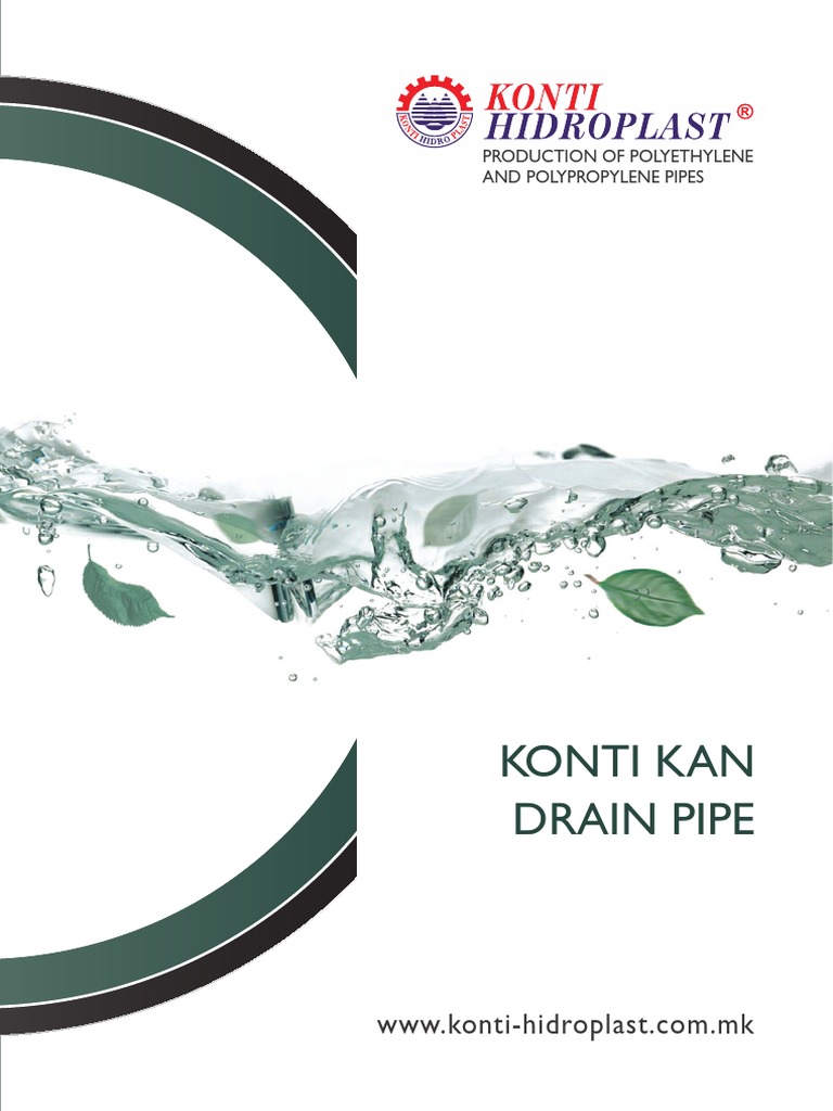 Teava Drenaj - Konti Hidroplast - Dematek Water Management | PDF | Pipe ...
