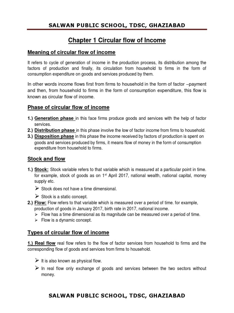 Chapter 1 Circular Flow of Income | PDF | Economies | Economics