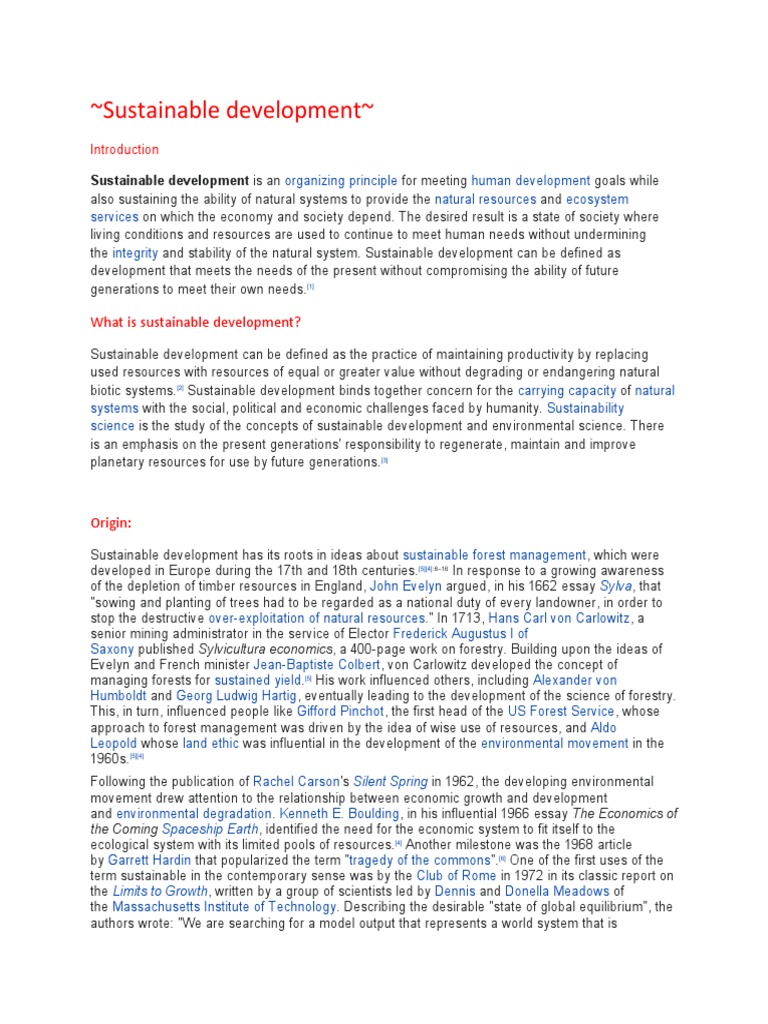 Sustainable Development | PDF | Sustainable Development | Sustainability