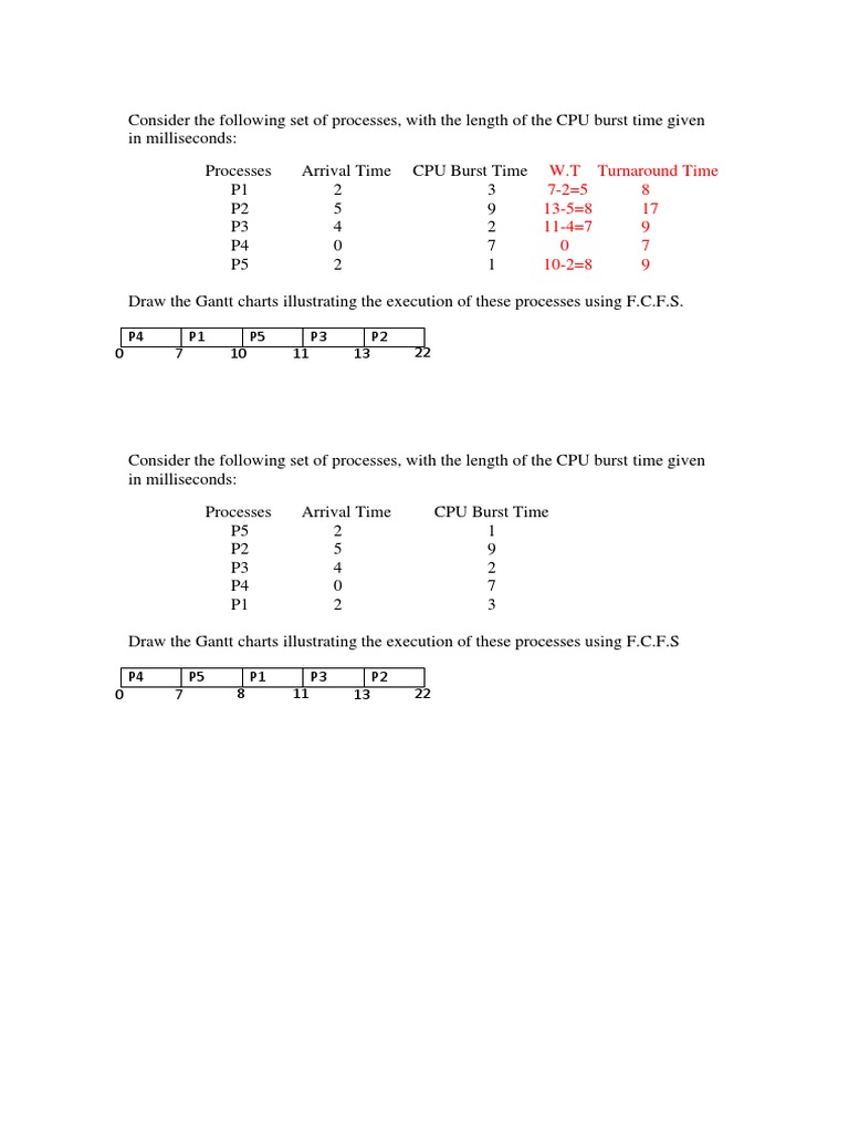 CH4 CPU Scheduling Part 1 Answers | PDF | Computer Engineering | Computer Architecture