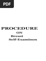Self-Breast Exam: A Step-by-Step Guide | PDF