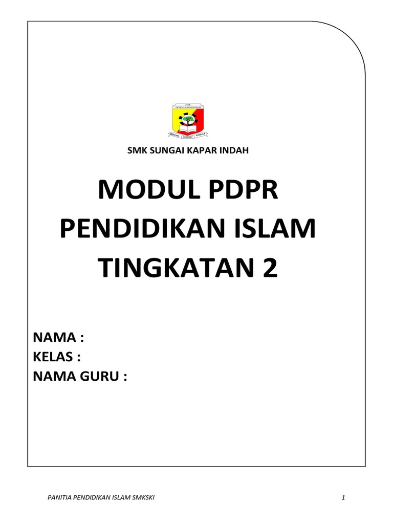 Modul PDPR Ting 2 | PDF