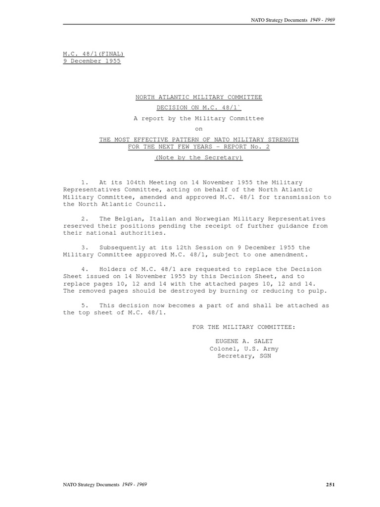 NATO Strategy Documents 1949 - 1969 | PDF | Navies | Nato