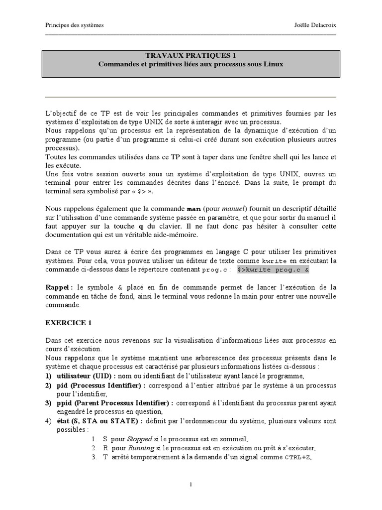 TP1 5 | PDF | Ordonnancement dans les systèmes d'exploitation | Thread (informatique)