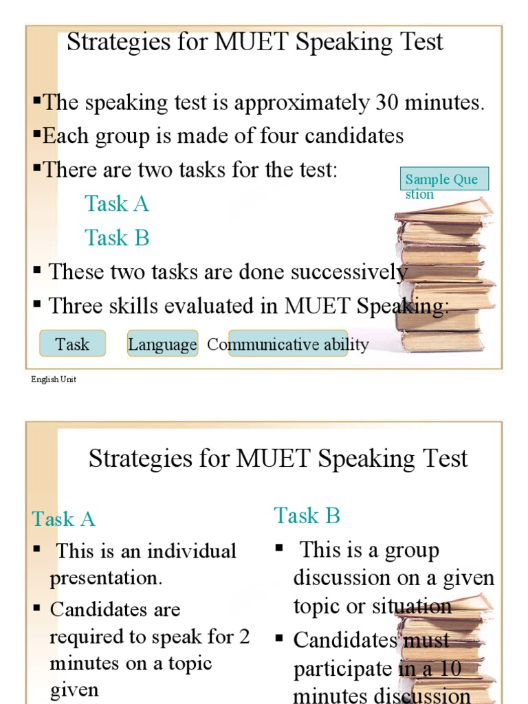 MUET Speaking Test Strategies Guide | PDF | English Language | Fluency
