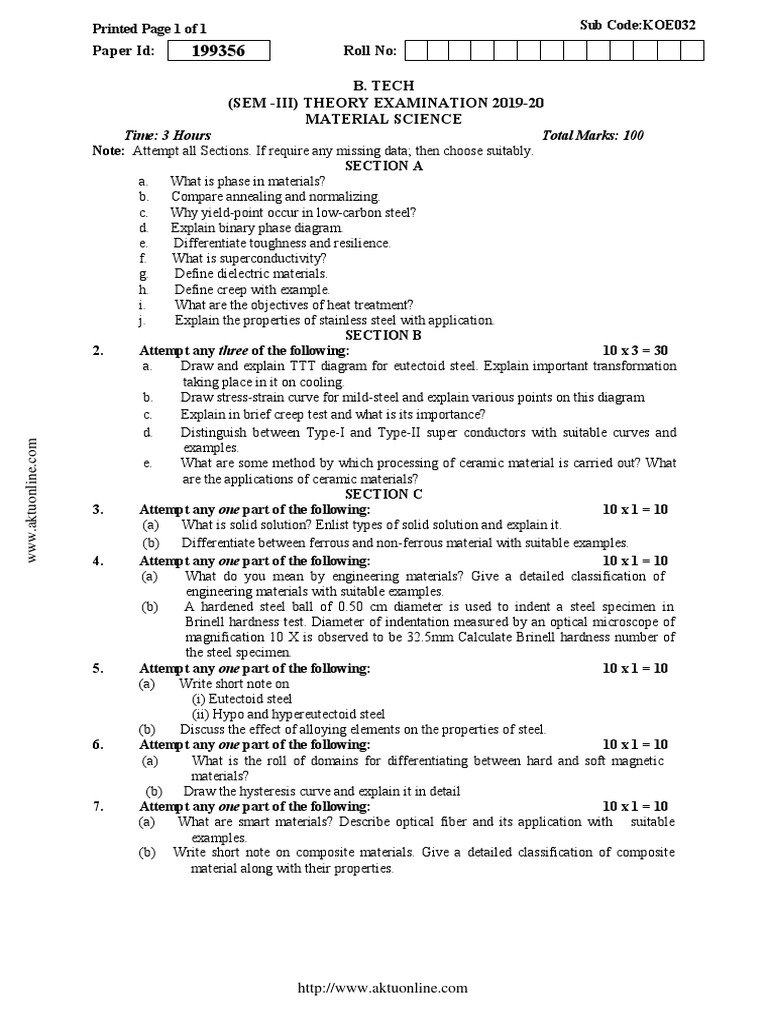Material Science Paper 1 | PDF | Steel | Heat Treating