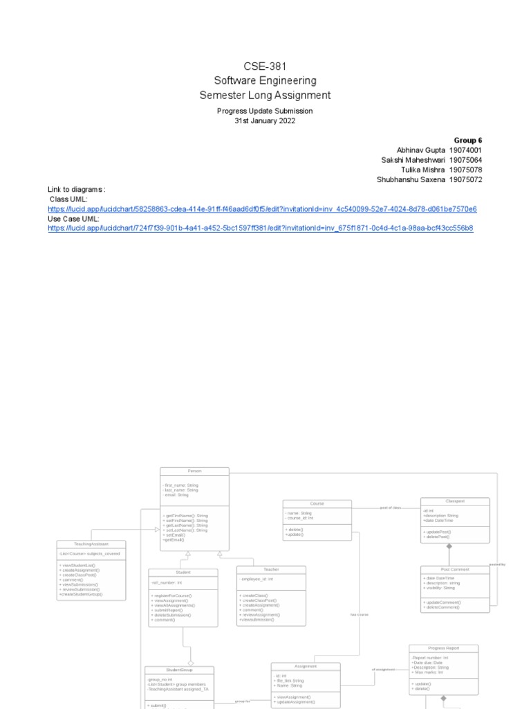 CSE 381 Progress Update: Group 6 | PDF