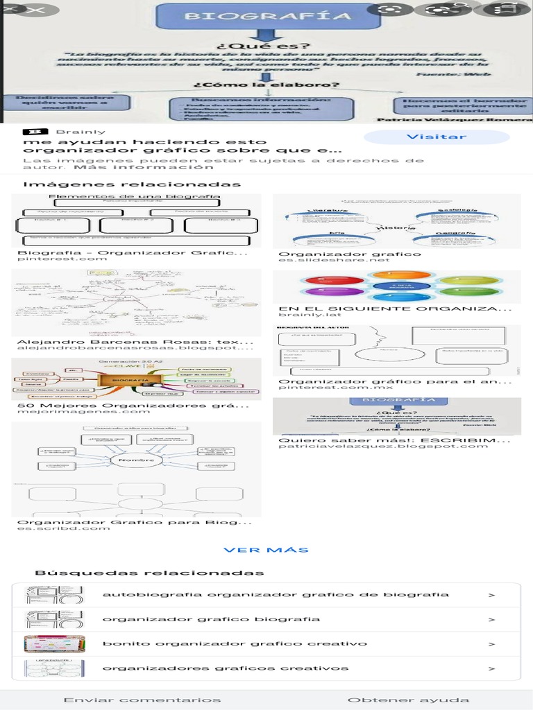 Organizador Gráfico para Biografías | PDF | Juegos y actividades ...