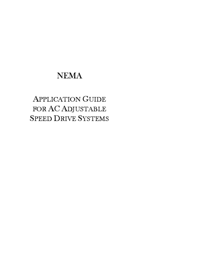 NEMA Application Guide For AC VAriable Speed Drive Systems | PDF ...