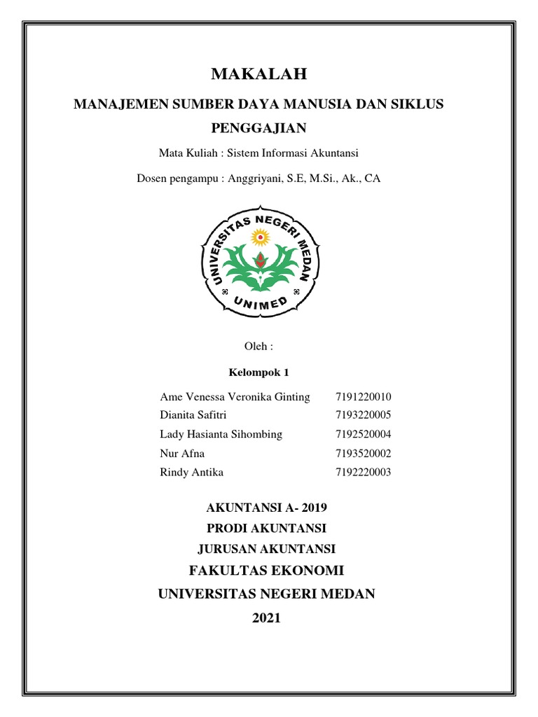 (MAKALAH) Kel. 1 SIA MSDM - Fin | PDF