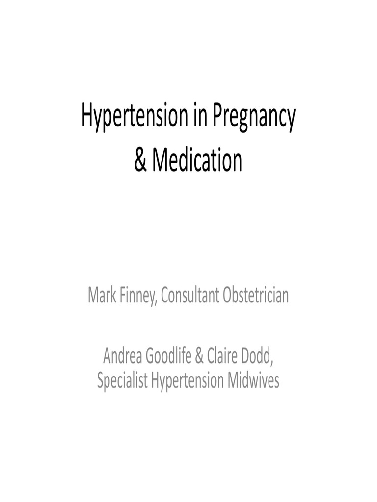 DR Mark Finney - HTN in Pregnancy MFAG | PDF | Medical Specialties ...