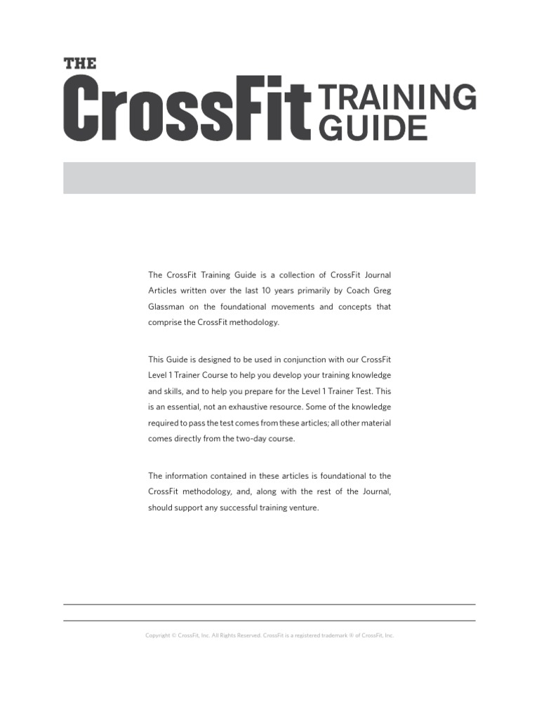 The CrossFit Training Guide | PDF | Aerobic Exercise | Physical Fitness