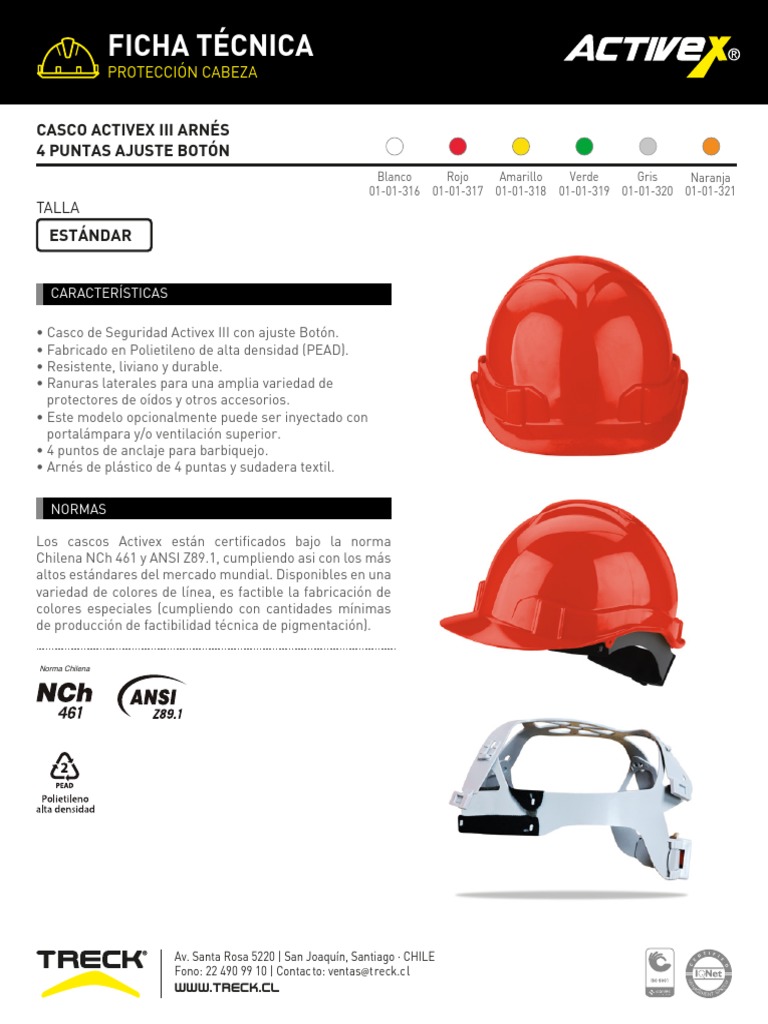 Ficha Técnica Casco Activex Iii Pdf