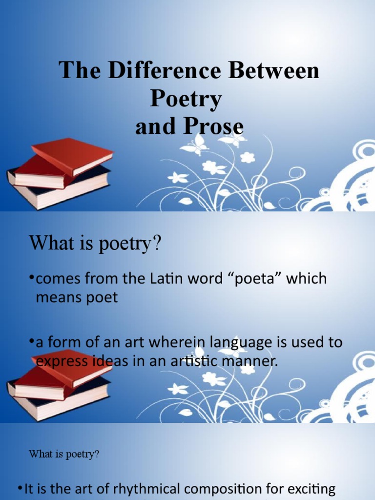 The Difference Between Poetry and Prose | Download Free PDF | Poetry ...