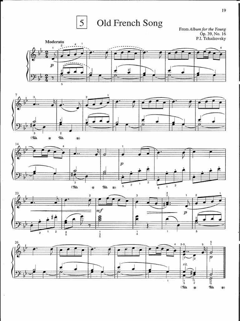Tchaikovsky, P. - Op.39 Nro.16 - Antigua Canción Francesa | PDF