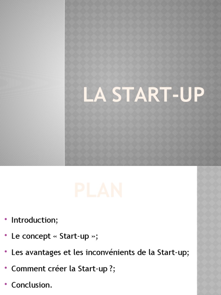 Comprendre la création d'une start-up | PDF