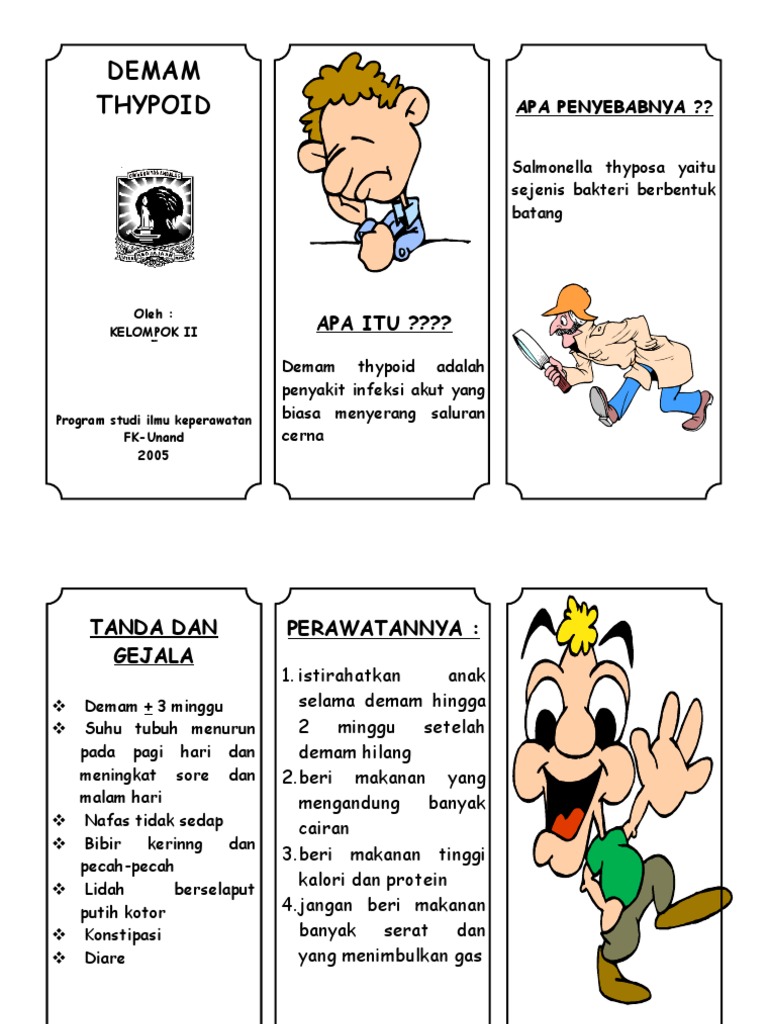Leaflet Demam Thypoid | PDF
