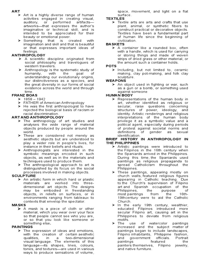 3 Art and Anthropology - Visual | PDF | Ivory | Anthropology