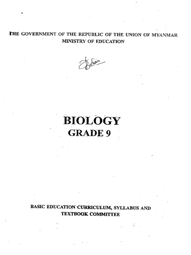 Grade 9 Biology Curriculum | PDF