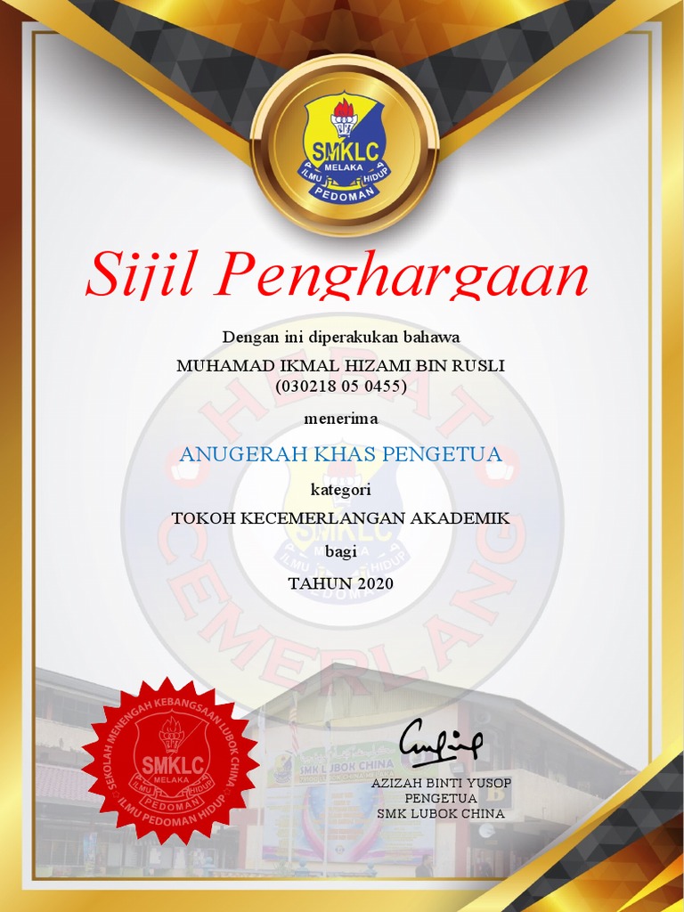 Template Sijil Penghargaan Format Sijil Penghargaan K - vrogue.co