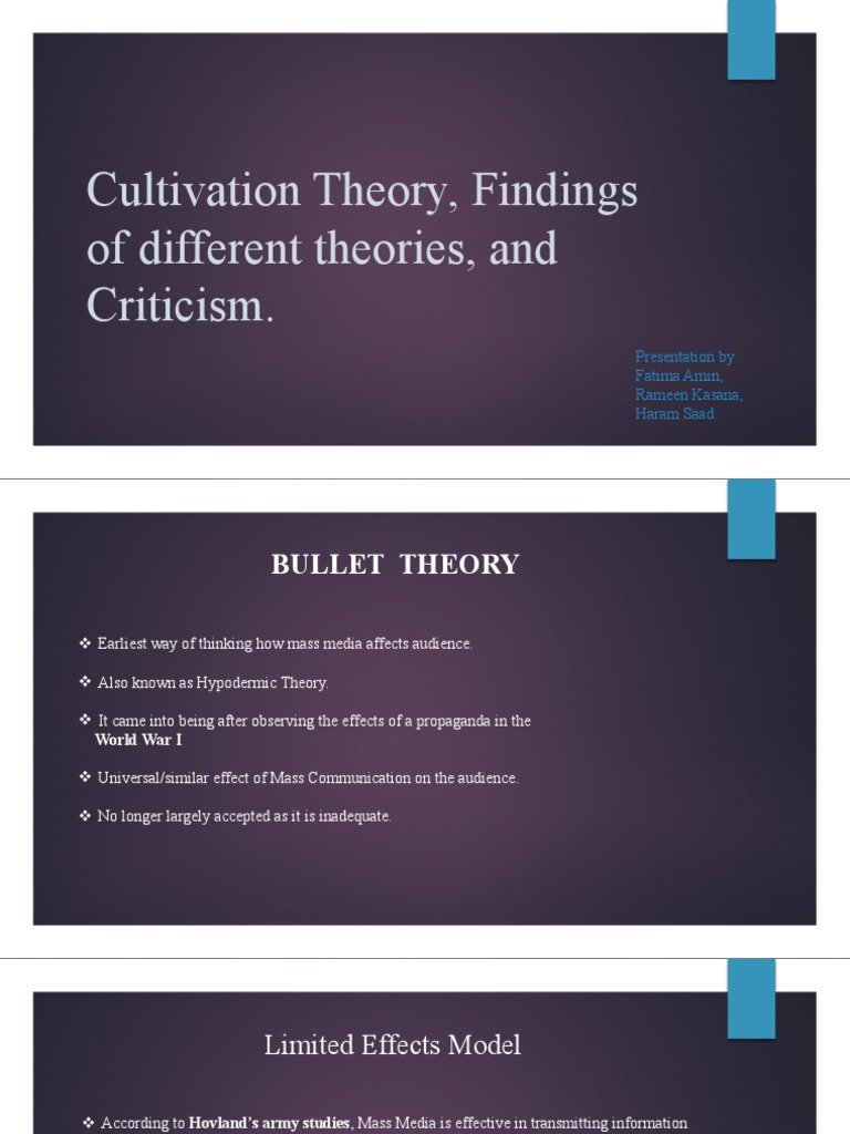 Cultivation Theory, Findings of Different Theories, and Criticism | PDF ...