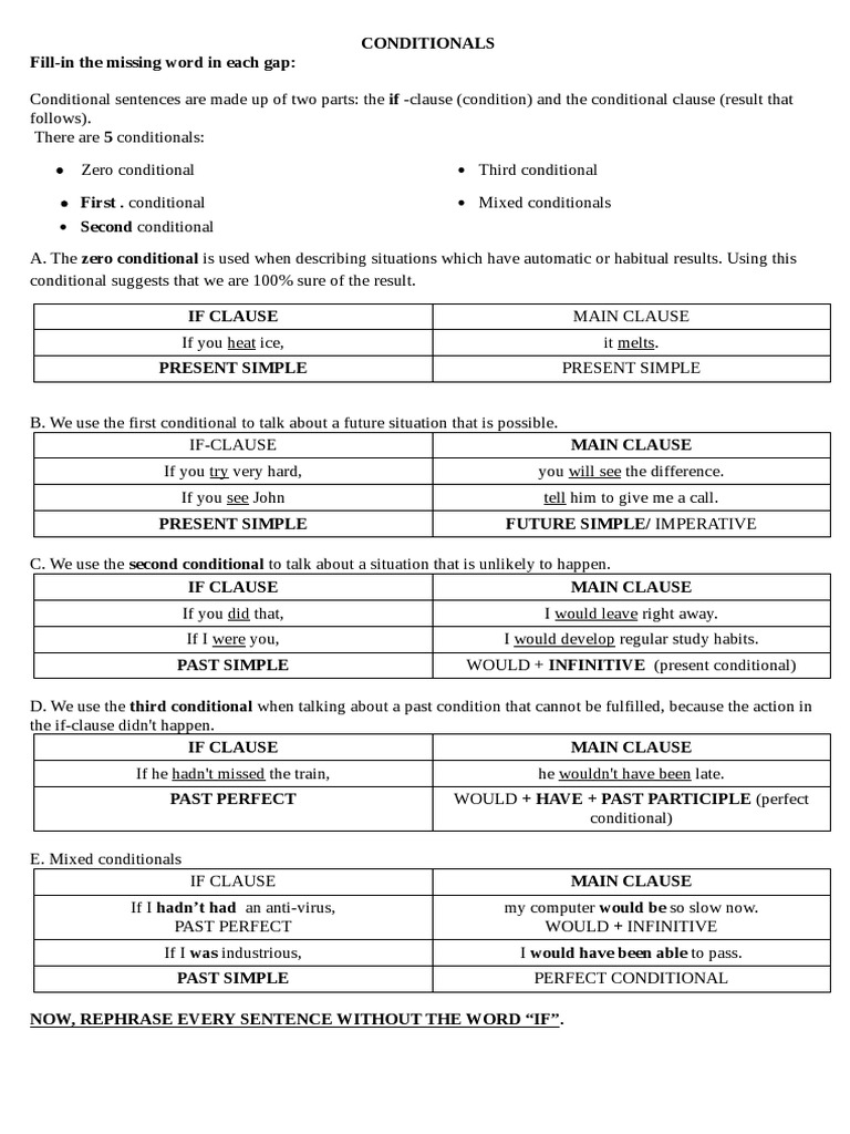 Conditionals - Guided Discovery | PDF | Syntax | Language Arts & Discipline