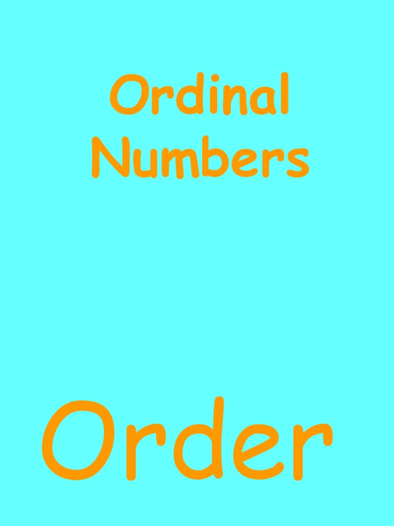 Grade 1-2 Ordinal Numbers | PDF