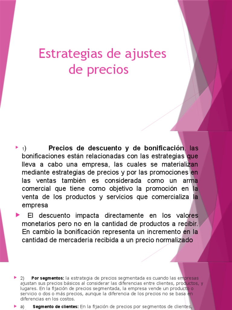Estrategias de Ajustes de Precios | PDF Estrategias de Ajustes de Precios | PDF