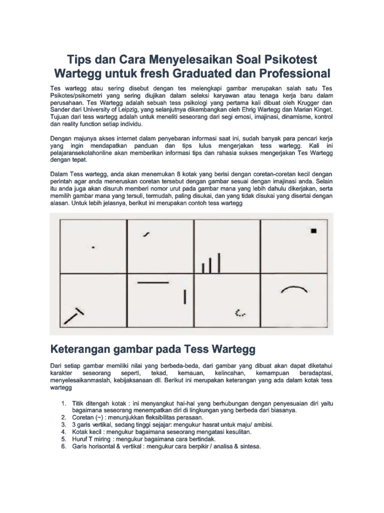 Tes Wartegg Psikometri | PDF