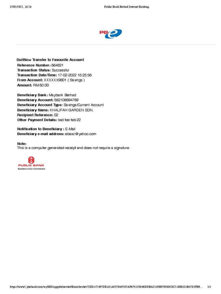 This Is A Computer Generated Receipt and Does Not Require A Signature | PDF